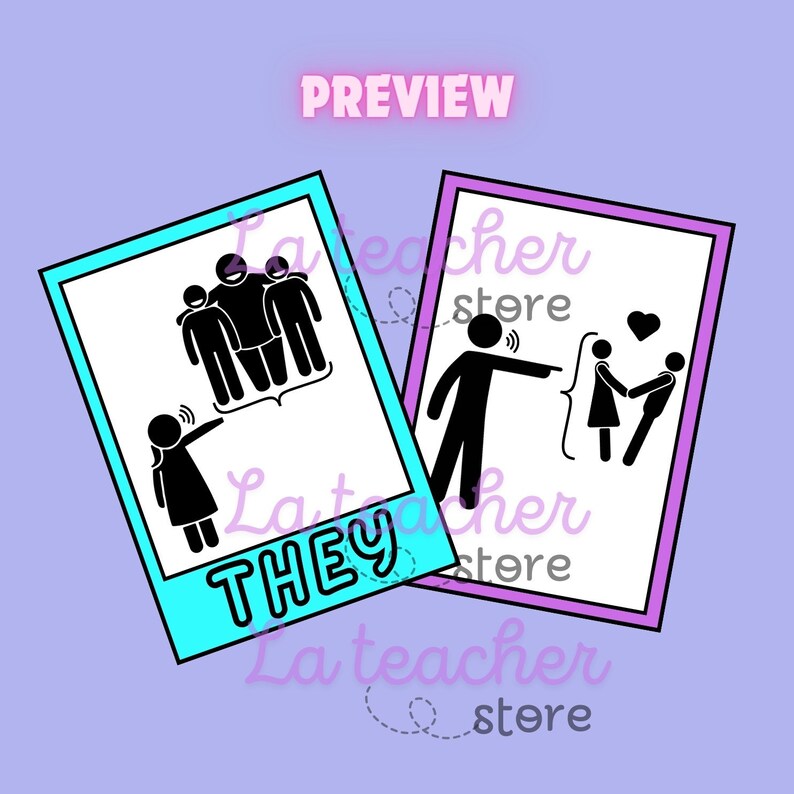 Flashcards Personal Pronouns, Flashcards for English Classes, ESL ...