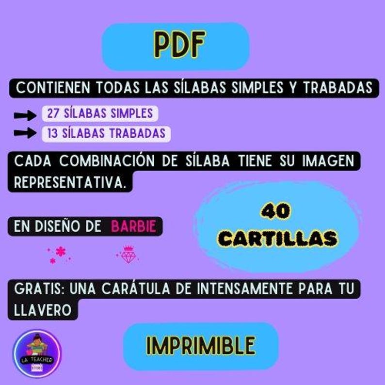 LLAVERO DE SÍLABAS / Spanish syllable keychain - Etsy México