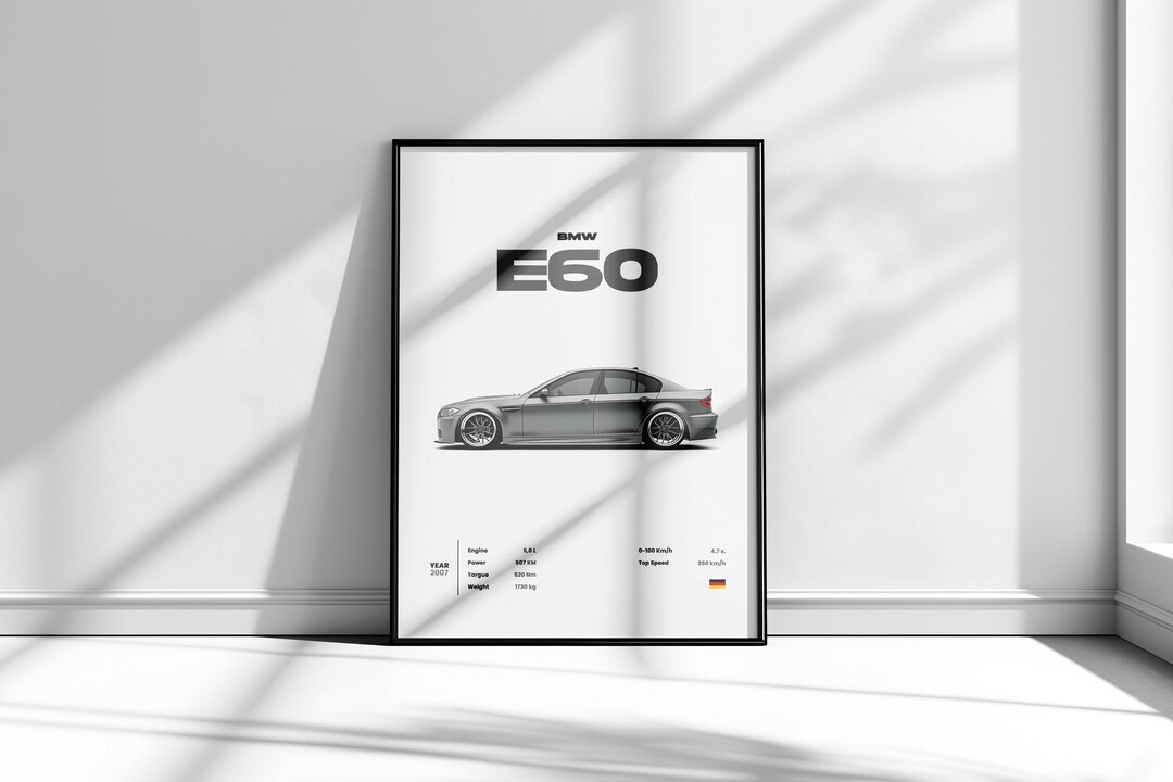 BMW E60 M5 Car Poster - Etsy