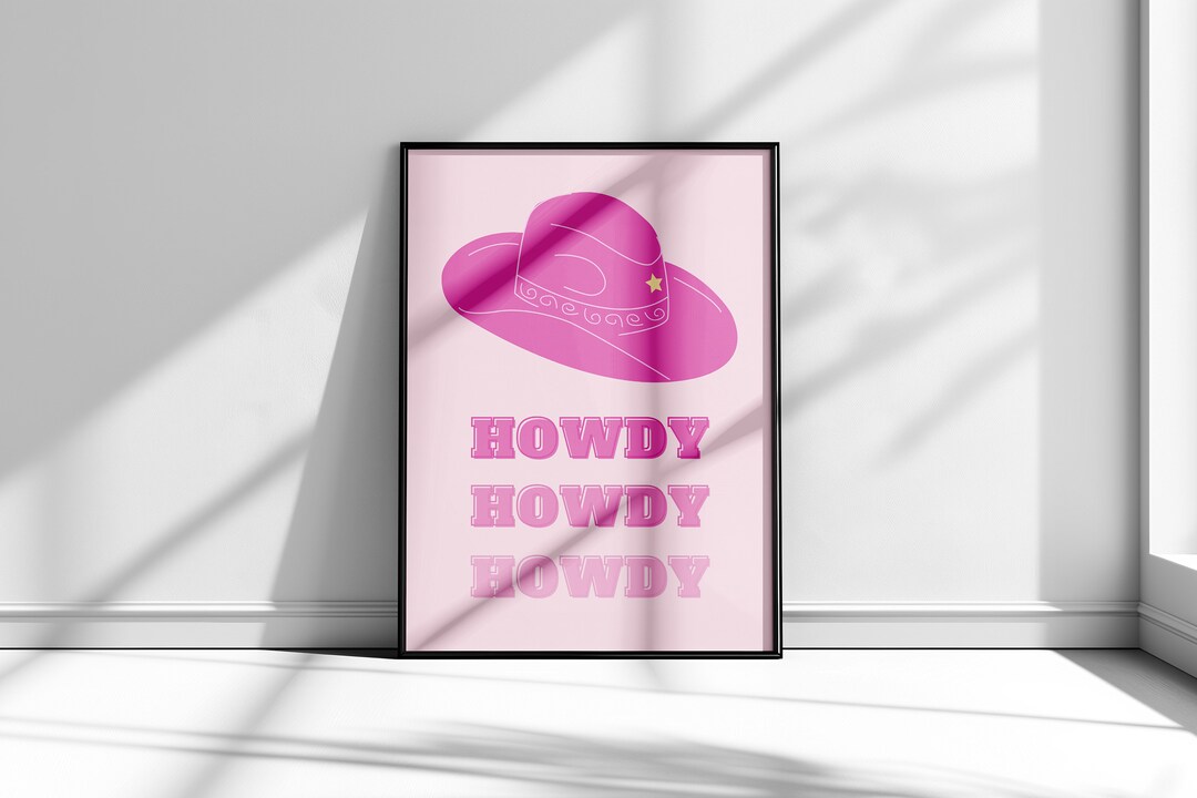 HOWDY Poster With Frame - Etsy
