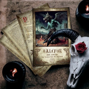 Valefor Demon Printable Dark Art Ars Goetia Grimoire. Seal Description ...