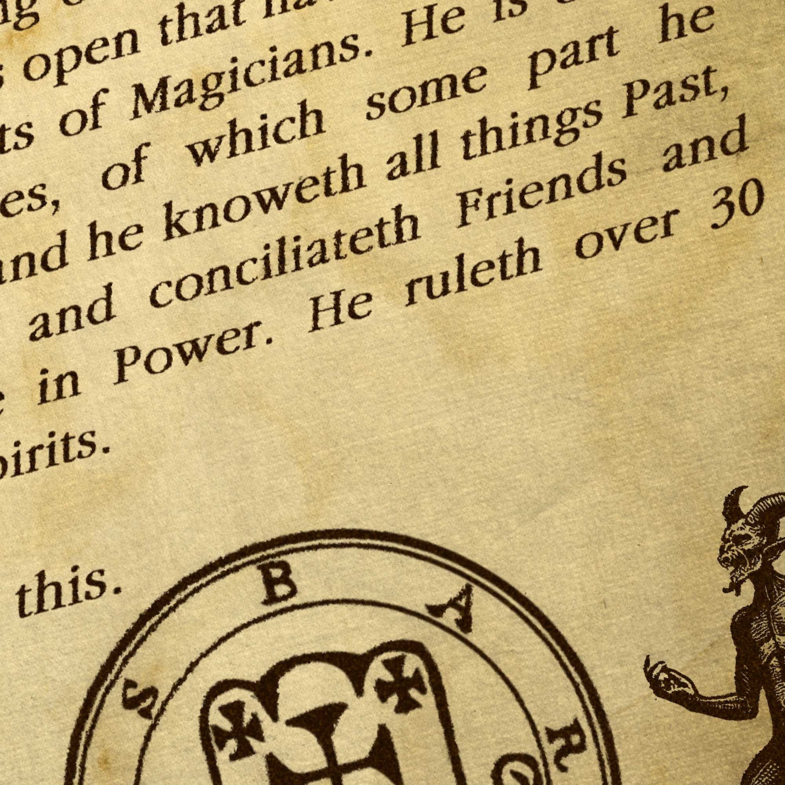 Barbatos Demon Printable Dark Art Ars Goetia Grimoire. Seal Description Pdf Pages Conjuration ...