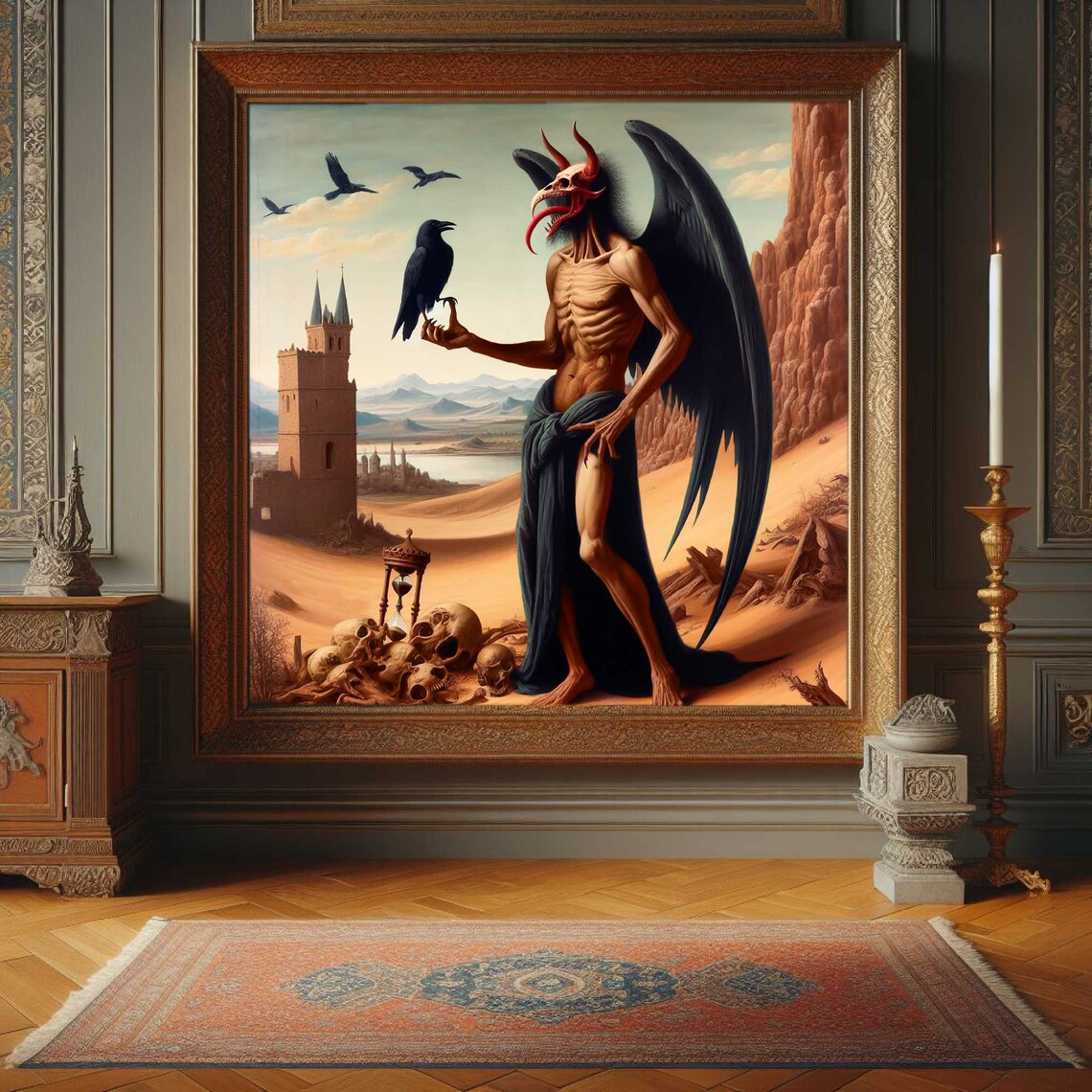 Aamon Demon Printable Dark Art Ars Goetia Grimoire. Seals Description ...