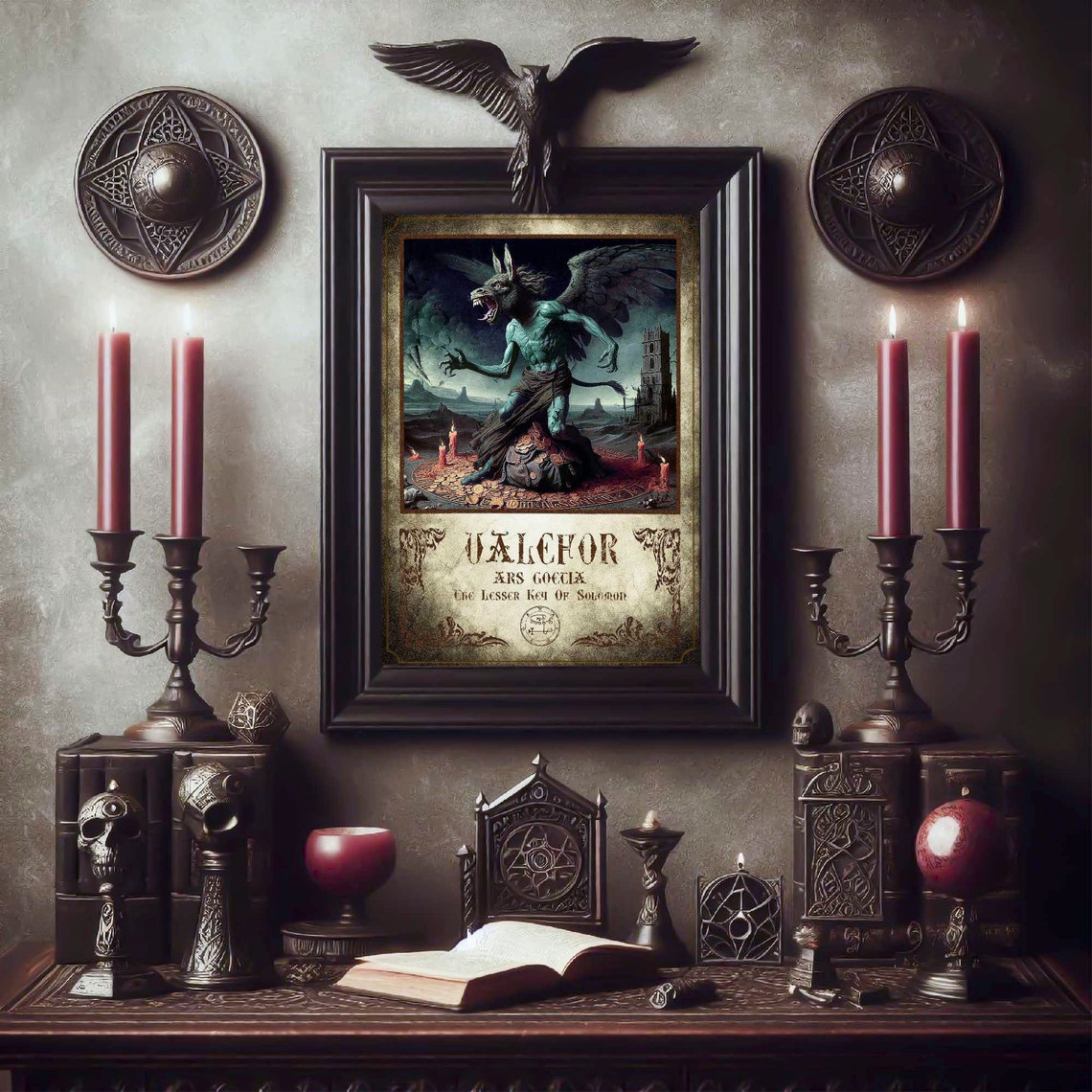 Valefor Demon Printable Dark Art Ars Goetia Grimoire. Seal Description ...