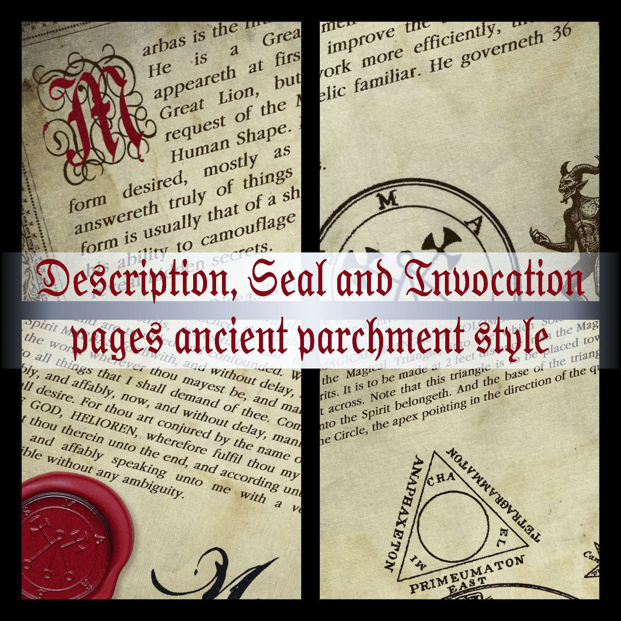 Marbas Demon Printable Dark Art Ars Goetia Grimoire. Seals Description ...