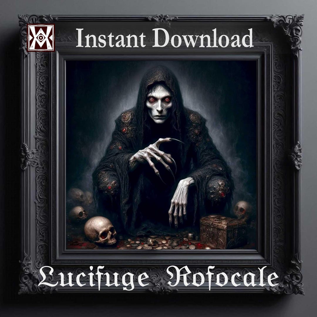 Lucifuge Rofocale Demon Printable Dark Grand Goetia Grimoire. Ancient ...