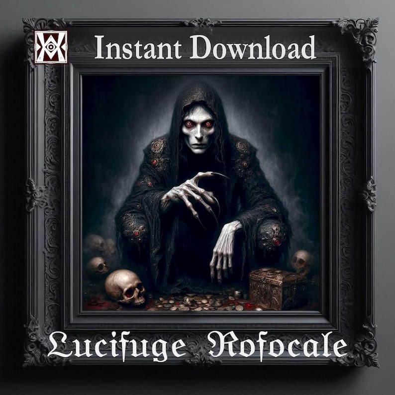 Lucifuge Rofocale Demon Printable Dark Grand Goetia Grimoire. Ancient ...