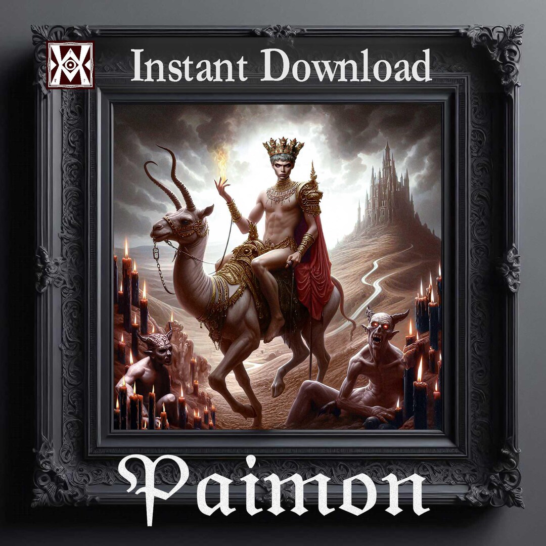 Paymon Demon Printable Dark Art Ars Goetia Grimoire. Seals Description ...