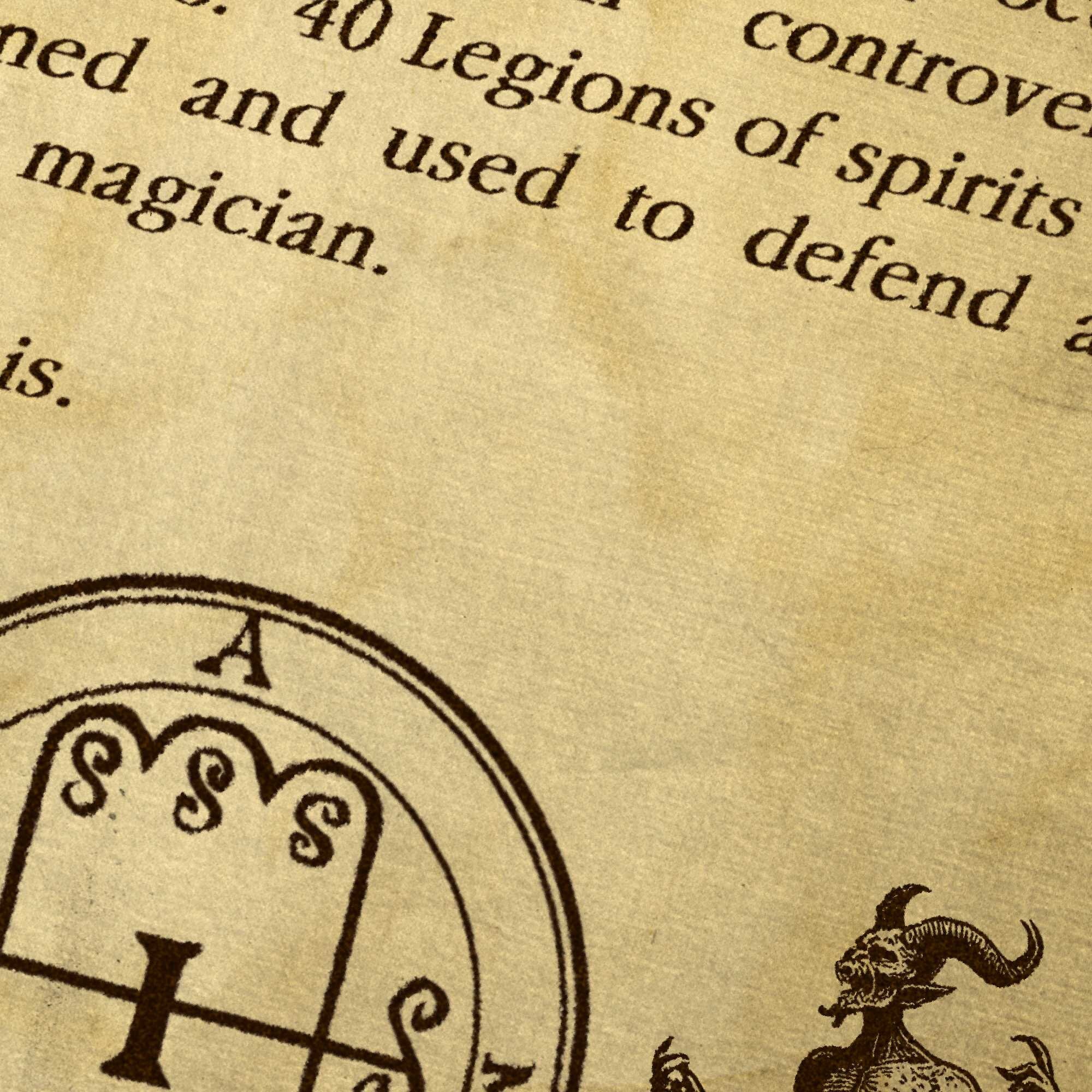 Aamon Demon Printable Dark Art Ars Goetia Grimoire. Seals Description ...