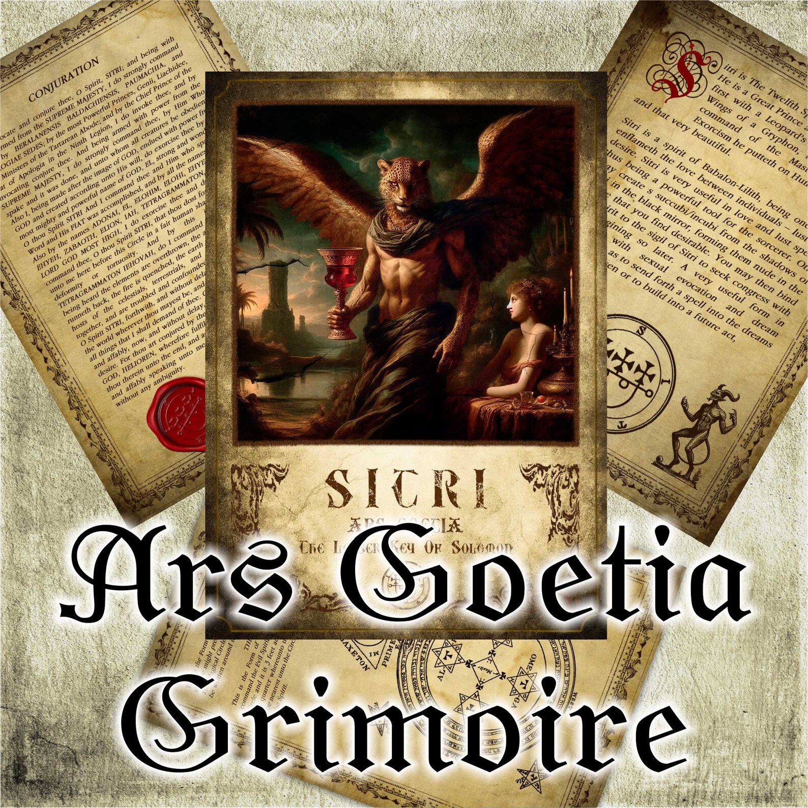 Sitri Demon Printable Dark Art Ars Goetia Grimoire. Seals Description ...