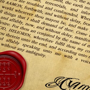 Aamon Demon Printable Dark Art Ars Goetia Grimoire. Seals Description ...