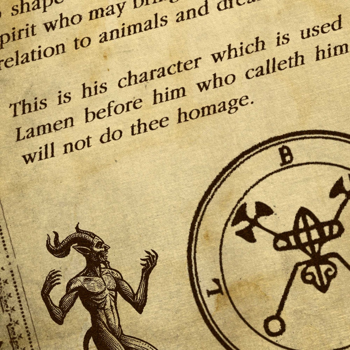 Bael Demon Printable Dark Art Ars Goetia Grimoire. Seals Description ...