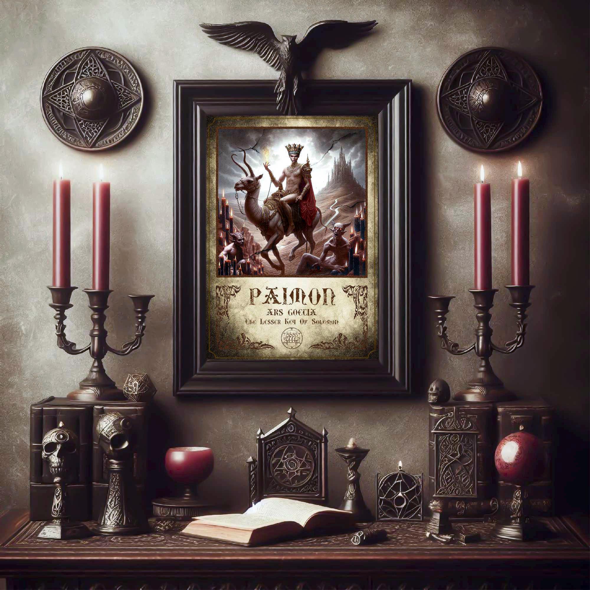 Paymon Demon Printable Dark Art Ars Goetia Grimoire. Seals Description ...