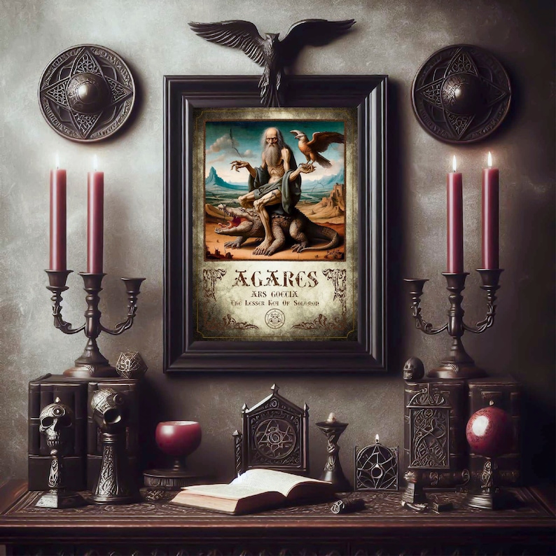 Agares Demon Printable Dark Art Ars Goetia Grimoire. Seals Description ...
