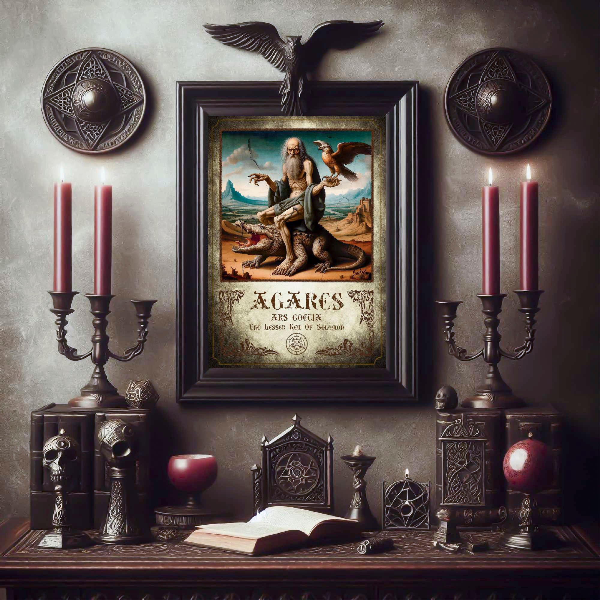 Agares Demon Printable Dark Art Ars Goetia Grimoire. Seals Description ...