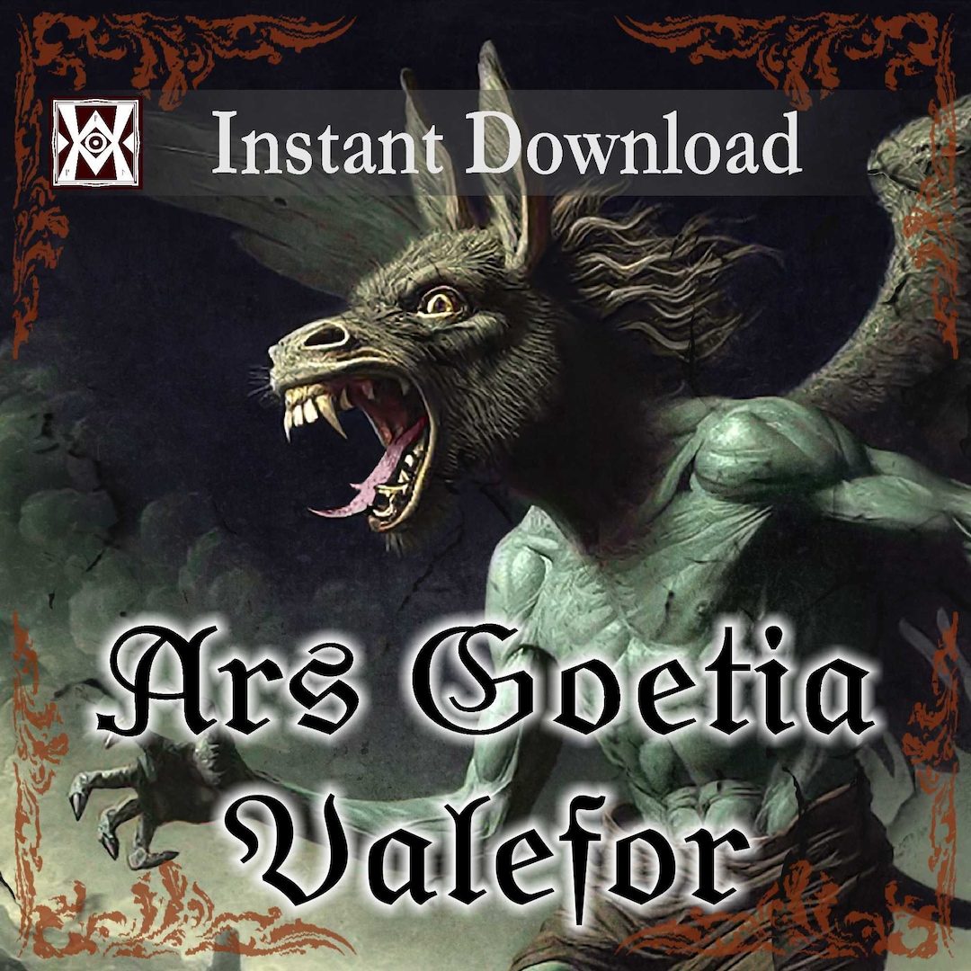 Valefor Demon Printable Dark Art Ars Goetia Grimoire. Seal Description ...