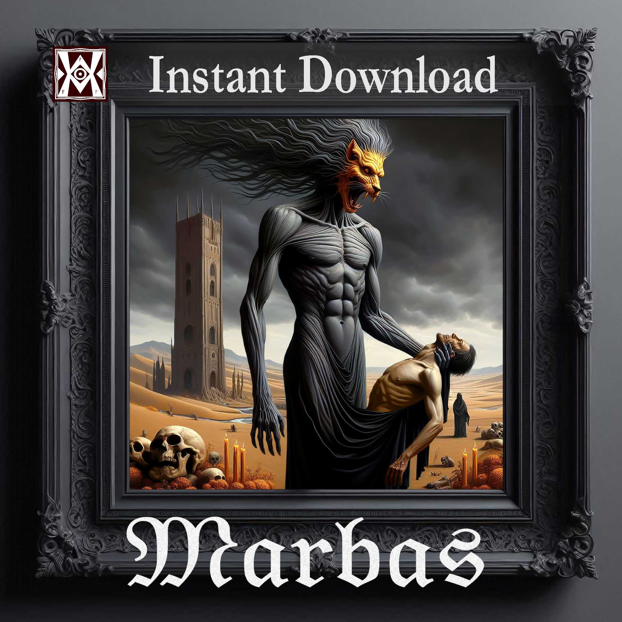 Marbas Demon Printable Dark Art Ars Goetia Grimoire. Seals Description ...