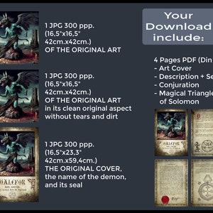 Valefor Demon Printable Dark Art Ars Goetia Grimoire. Seal Description ...