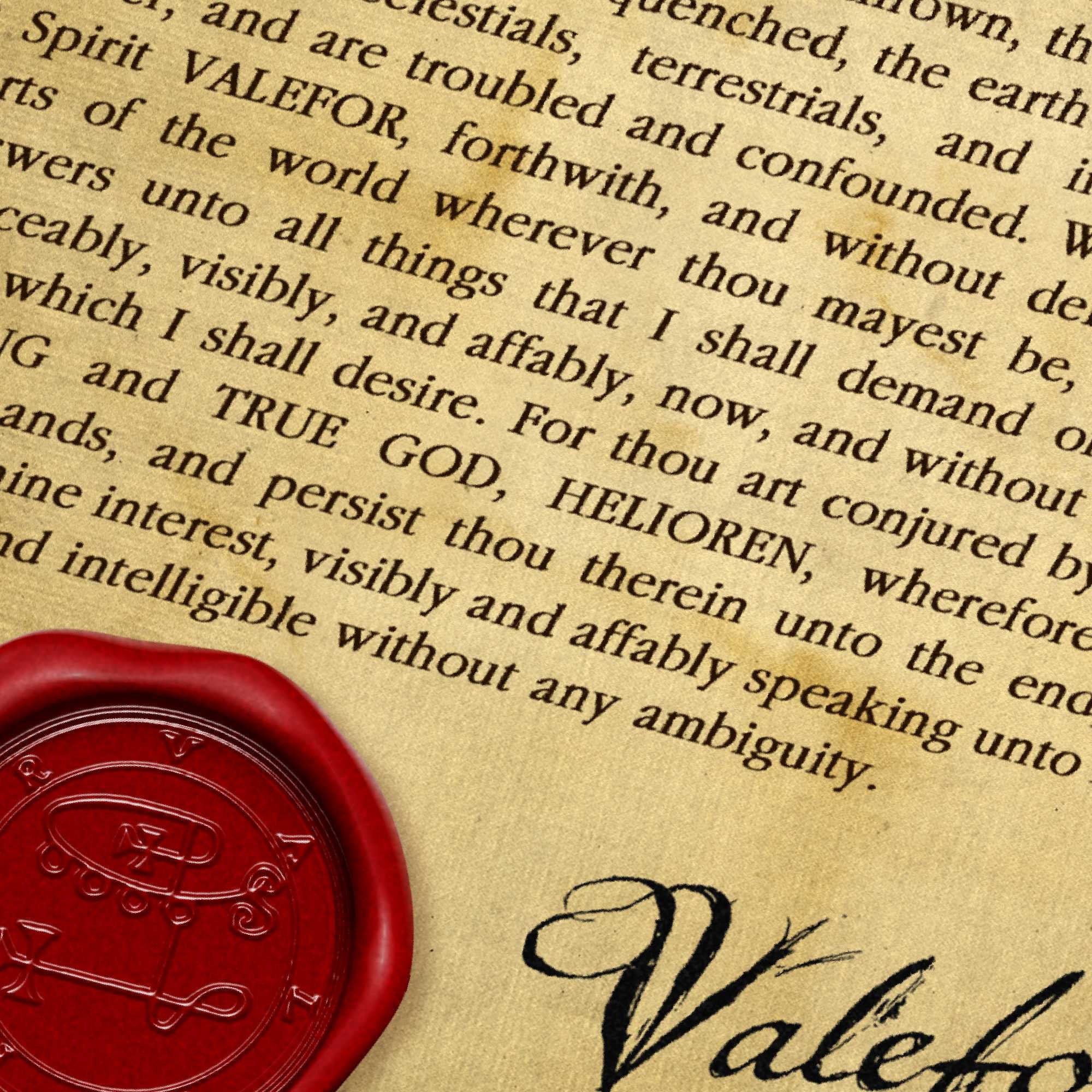 Valefor Demon Printable Dark Art Ars Goetia Grimoire. Seal Description Pdf Pages Conjuration ...