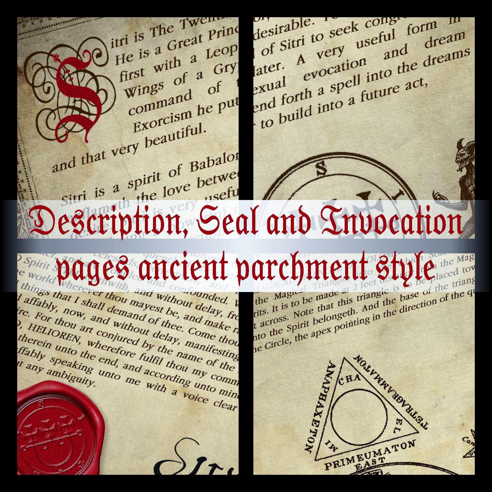 Sitri Demon Printable Dark Art Ars Goetia Grimoire. Seals Description ...