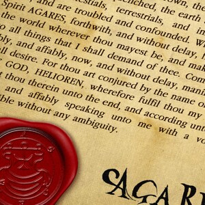 Agares Demon Printable Dark Art Ars Goetia Grimoire. Seals Description ...
