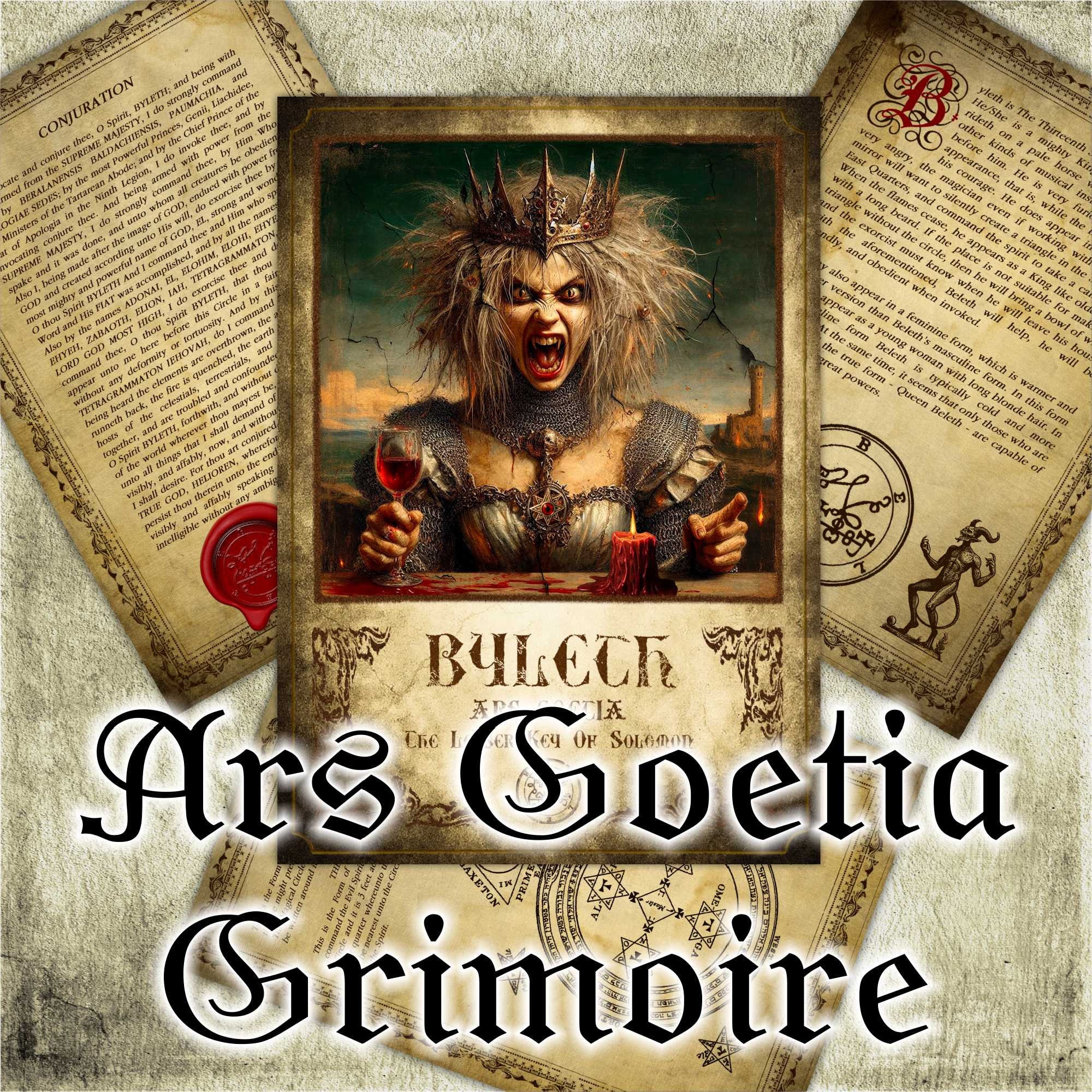 Beleth, Byleth Demon Printable Dark Art Ars Goetia Grimoire. Seals ...