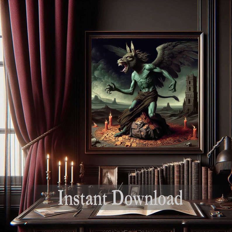 Valefor Demon Printable Dark Art Ars Goetia Grimoire. Seal Description ...