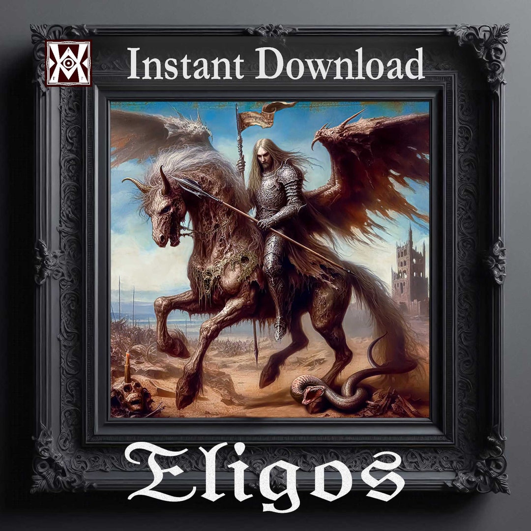 Eligos Demon Printable Dark Art Ars Goetia Grimoire. Seal Description ...