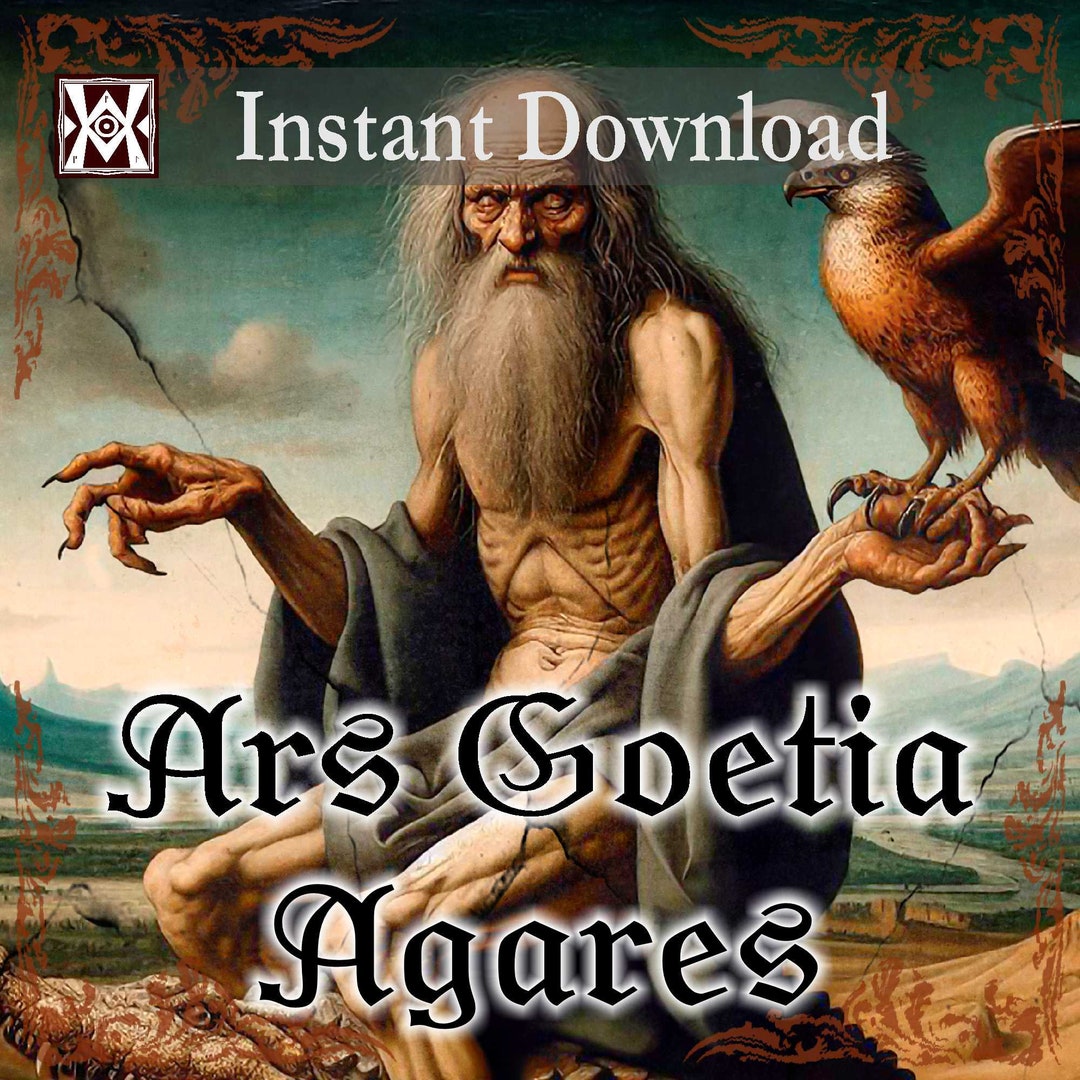 Agares Demon Printable Dark Art Ars Goetia Grimoire. Seals Description Pdf Pages Conjuration ...