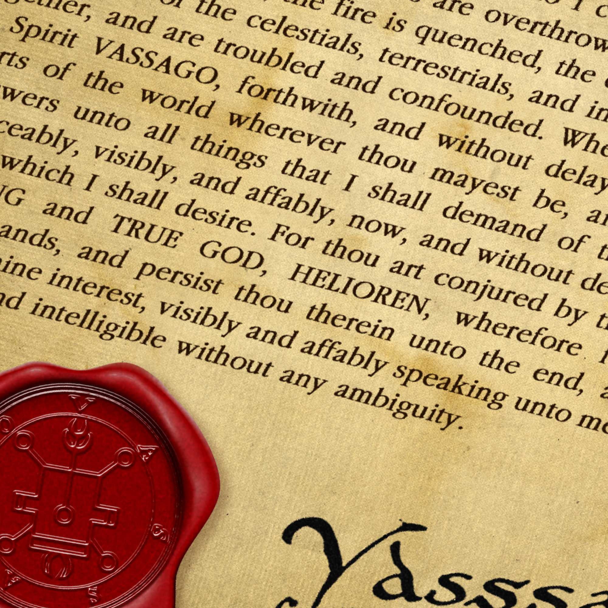 Vassago Demon Printable Dark Art Ars Goetia Grimoire. Seal Description ...