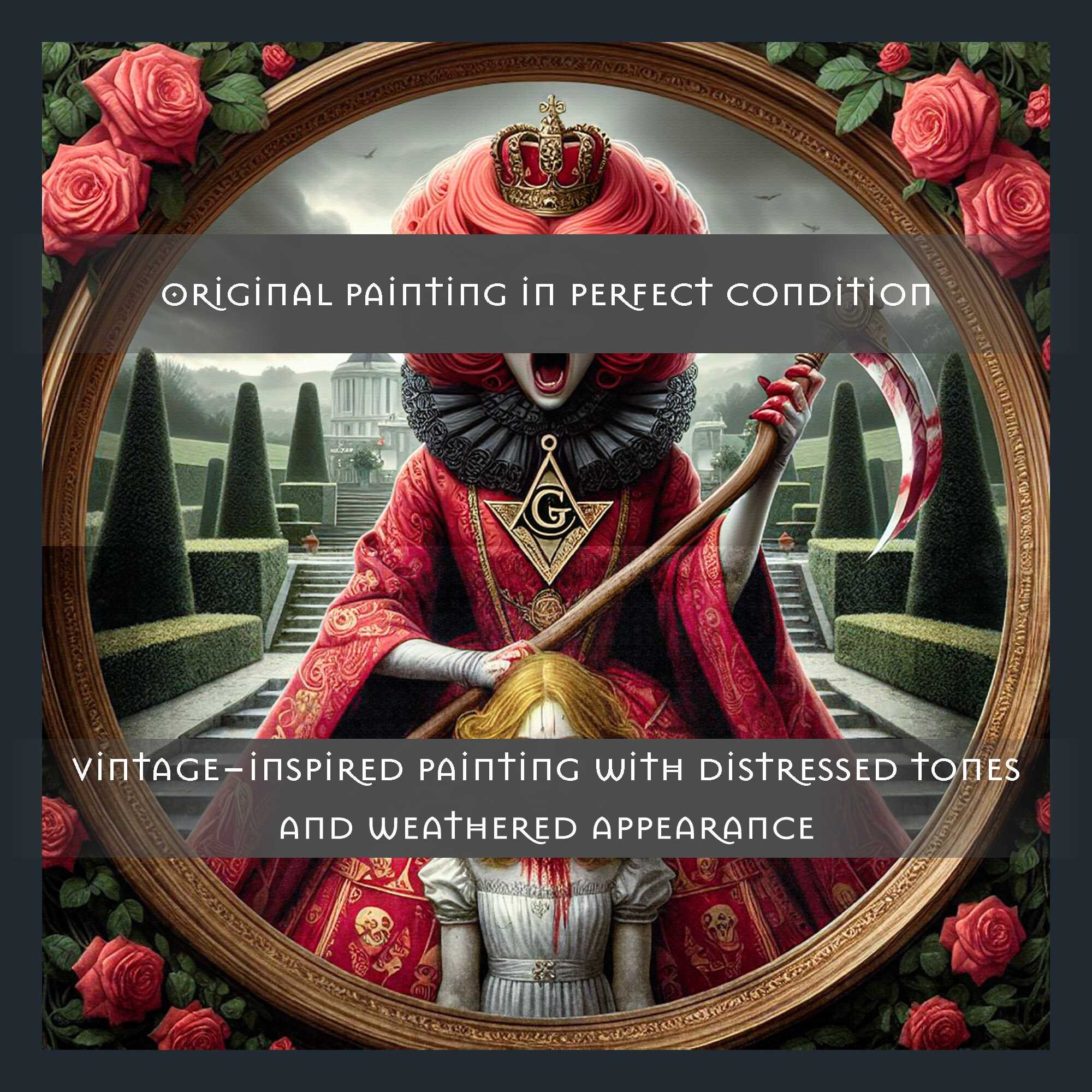 Alice Wonderland Freemasonry Printable Chapter Cover. Dark Art Fantasy ...