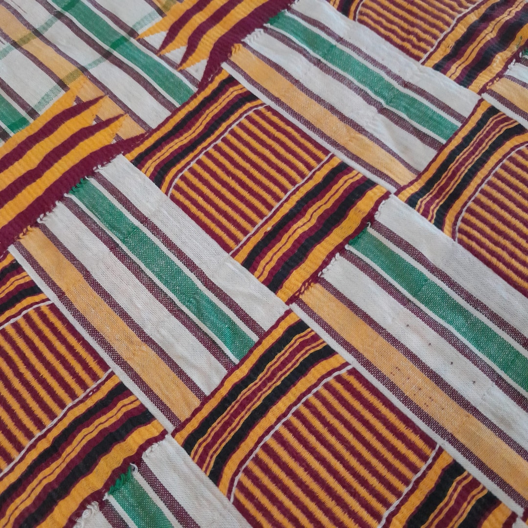 Vintage Kente Cloth, White Asante Kente, African Textiles, Wall Hanging ...