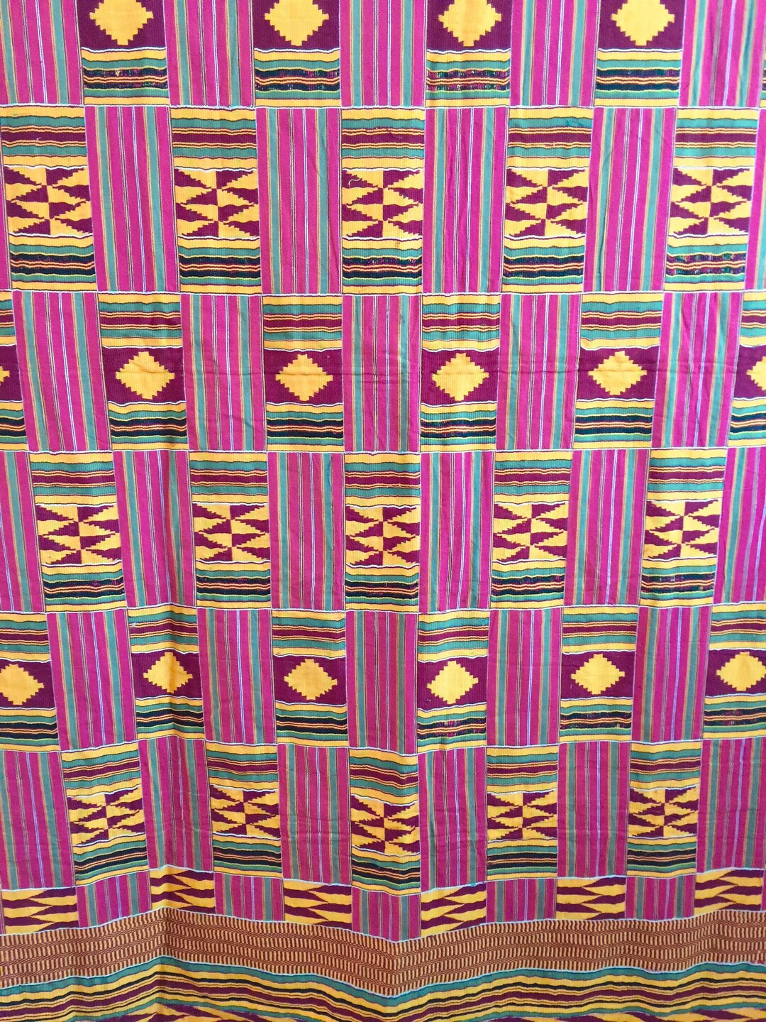 Vintage Kente Cloth, Pink Asante Kente, African Textiles, Wall Hanging ...