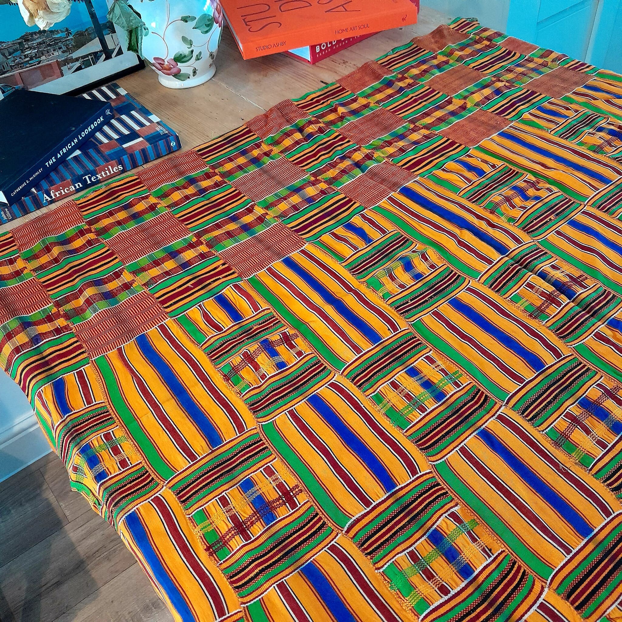 Vintage Asante Kente Cloth, African Textiles, Wall Hanging, Antique ...