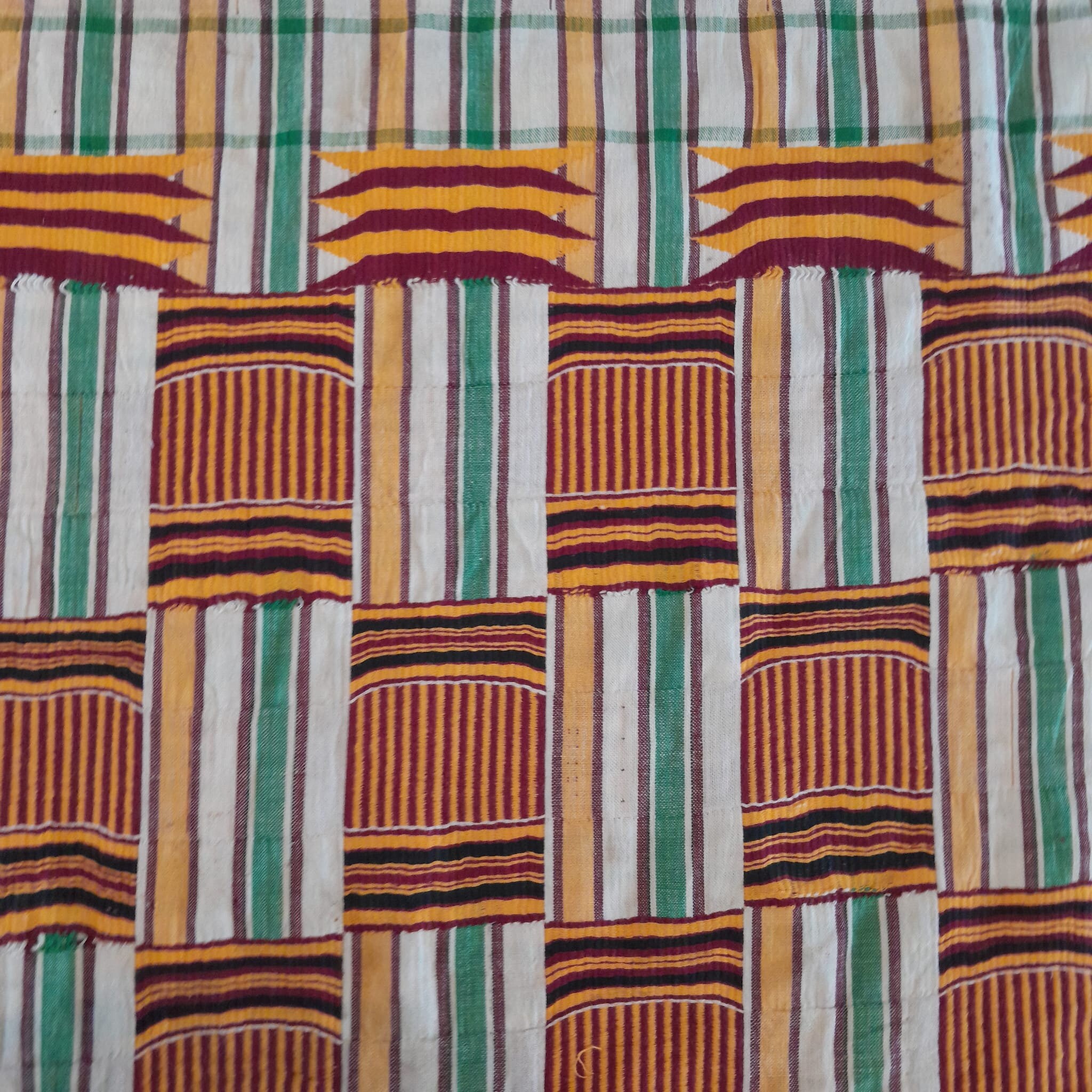Vintage Kente Cloth, White Asante Kente, African Textiles, Wall Hanging ...