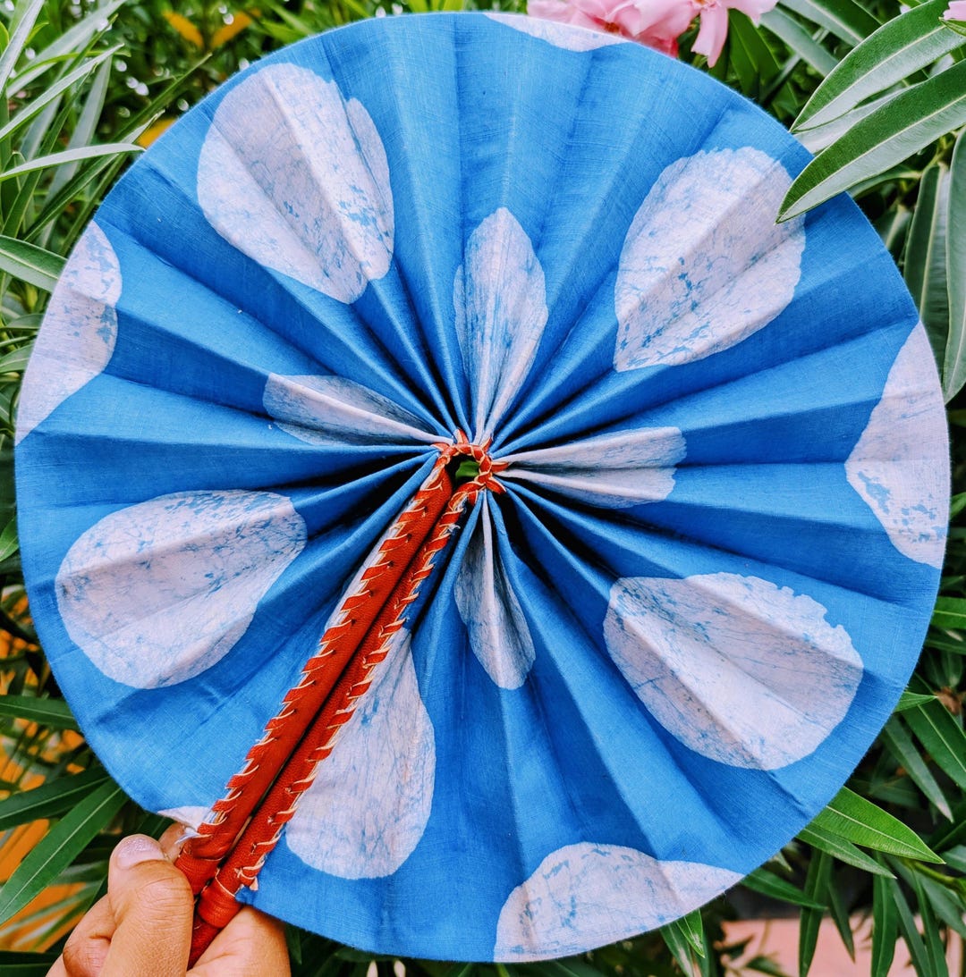 African Print Hand Fan, Handmade Batik Fabric, Ghana Fan, Wedding Fan ...