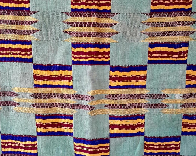 Vintage Ewe Kente Cloth, Sage Green Kente, African Textiles, Wall ...