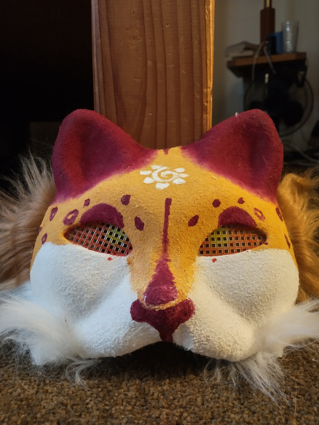 Therian Sun Cat Mask. Desert, Cat, Bright, Costume, Party, Halloween ...