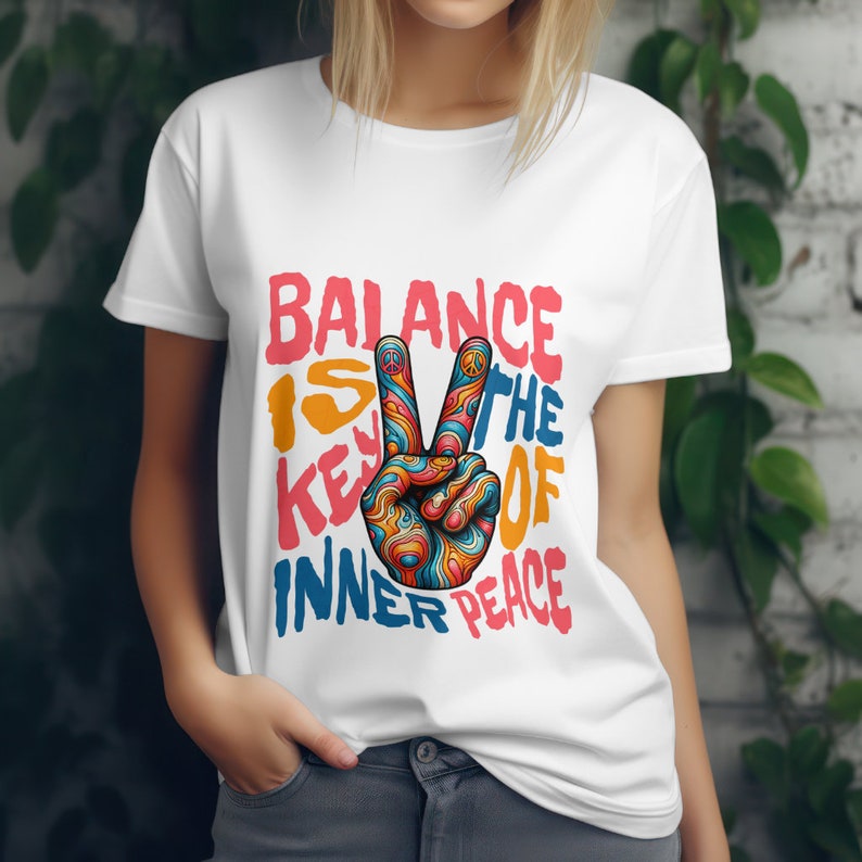 Balance and Peace Colorful Hand Svg, Peace Sign Png, Fingers, T-shirt ...