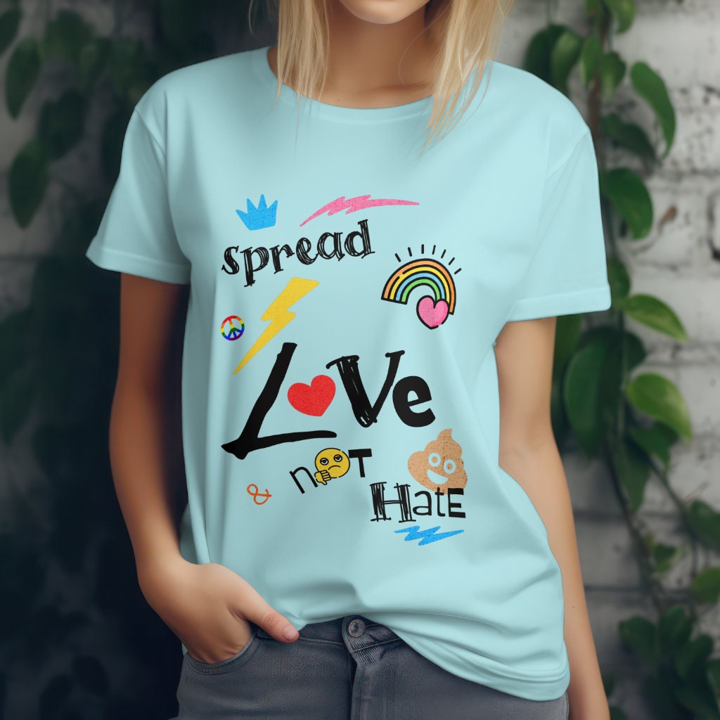Spread LOVE and Not Hate SVG, Positive Svg, Kind Quote Svg ...