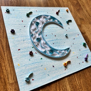 Unique Moon Quilled Art - Quilling Art - Etsy