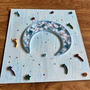 Unique Moon Quilled Art - Quilling Art - Etsy