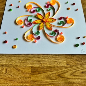 Quilled Flower Art - Unique Pattern Flower - Etsy