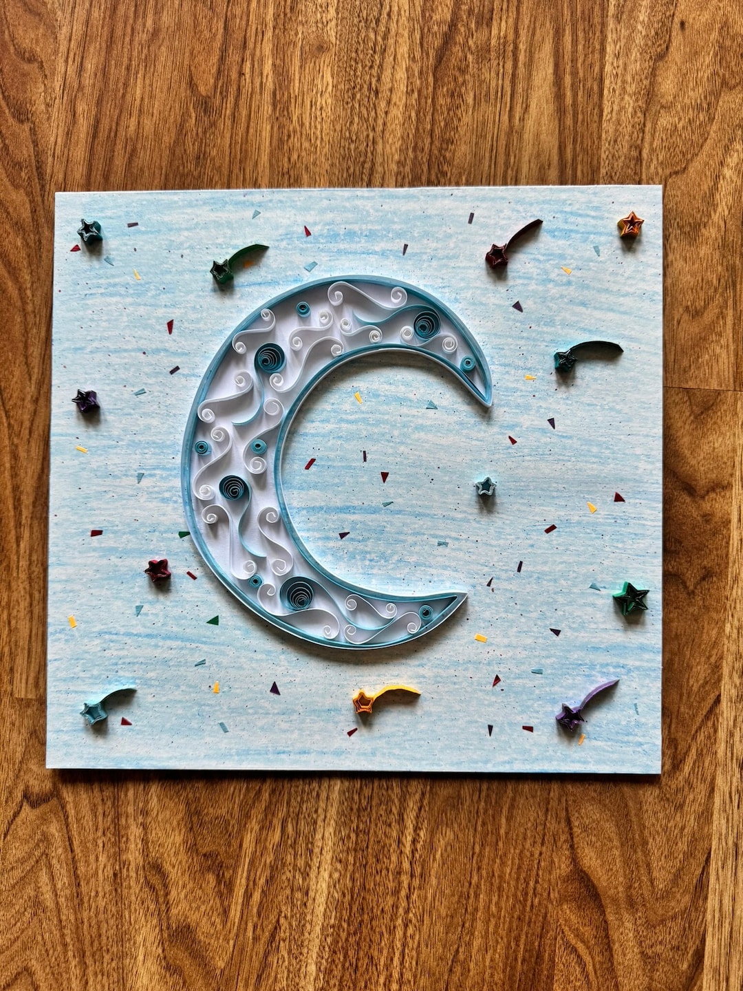 Unique Moon Quilled Art Quilling Art - Etsy