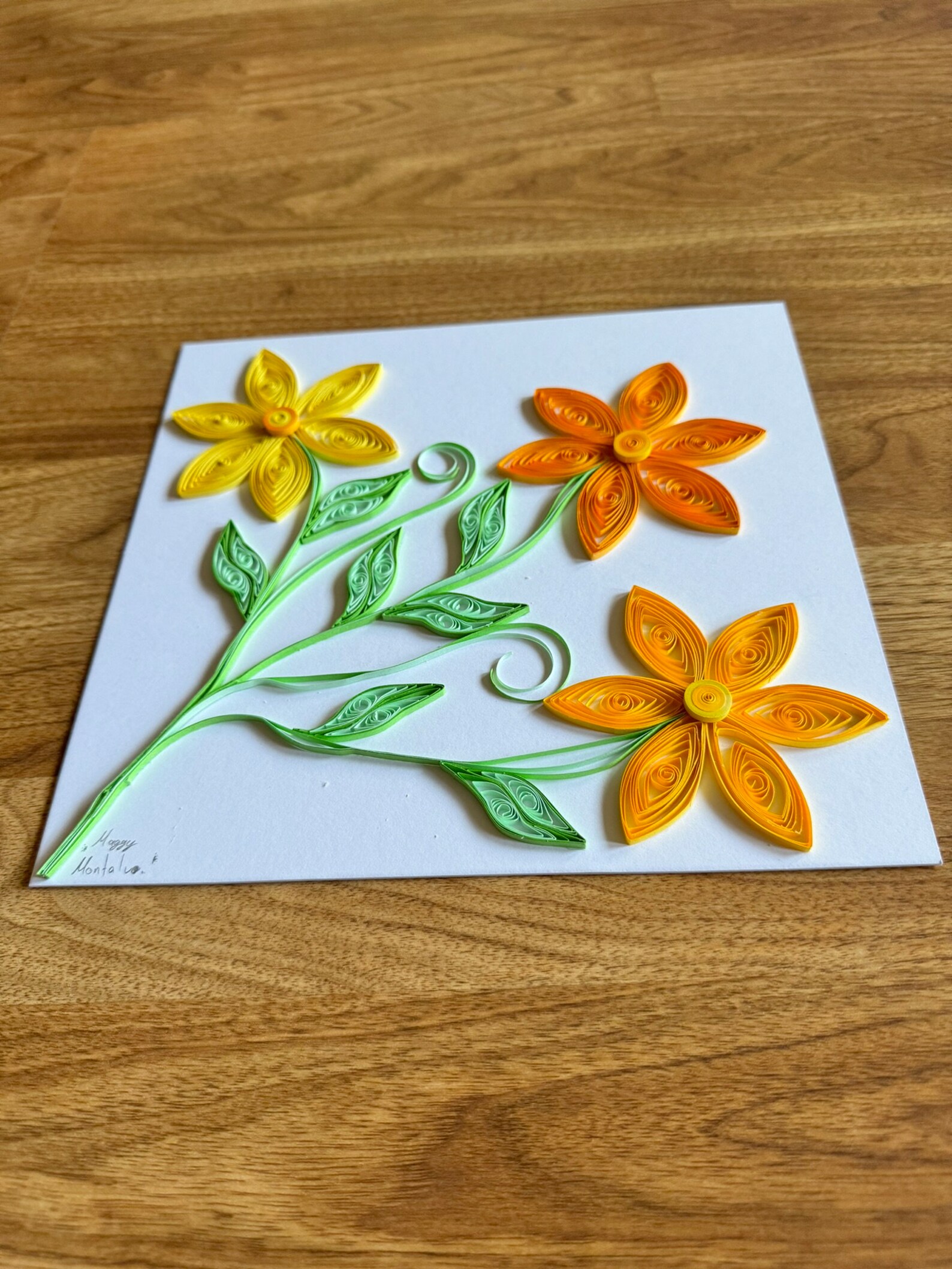 Beautiful Garden Flowers Quilled Art - Handmade - Etsy