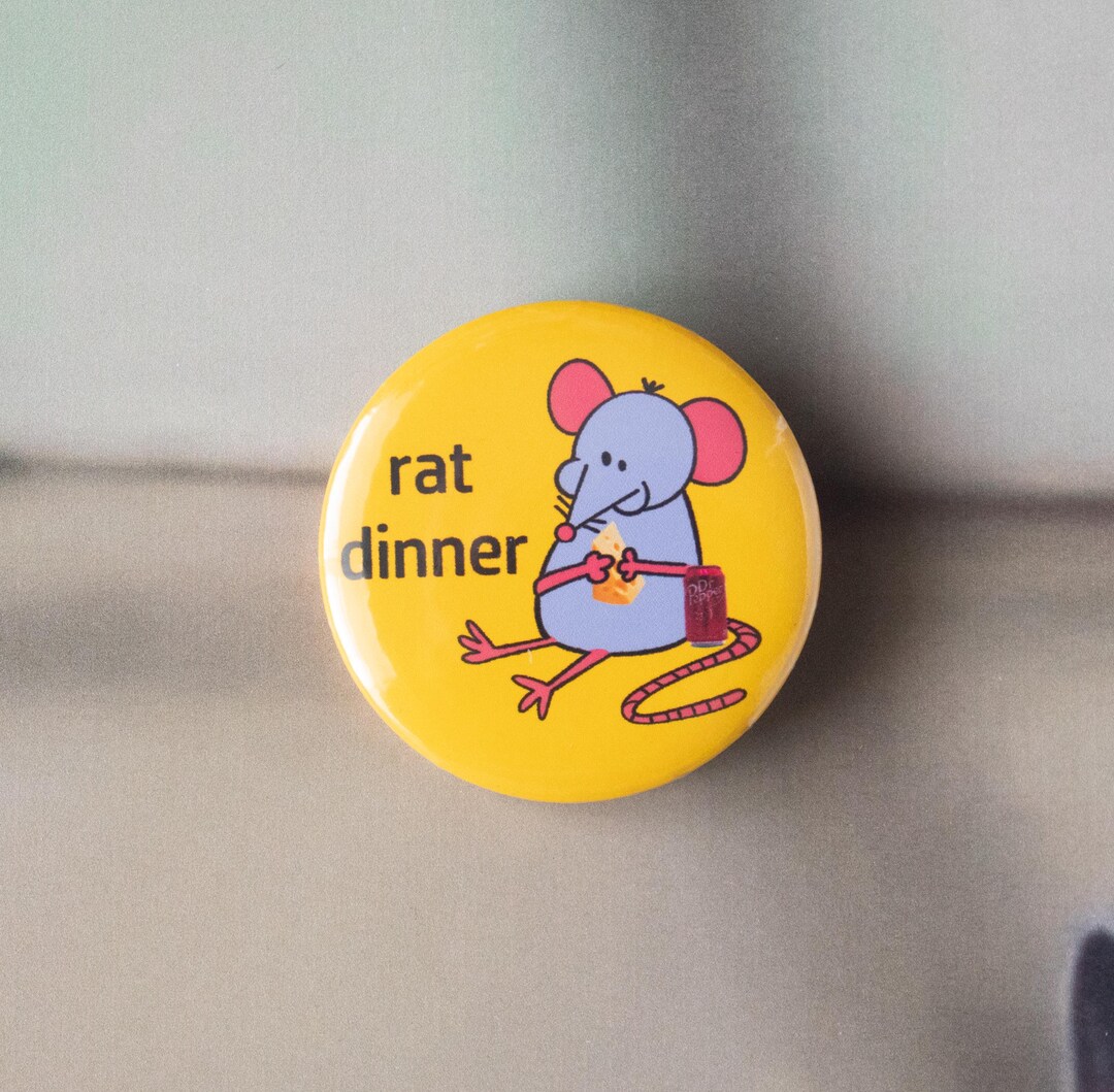 Dr Pepper Rat Dinner Button - Etsy
