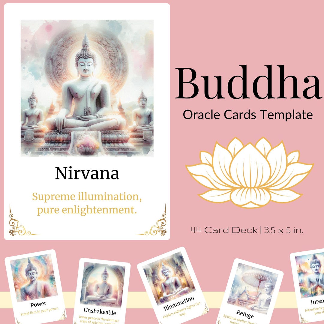 Buddha Template | Oracle Cards Template | Oracle Cards | Templates ...