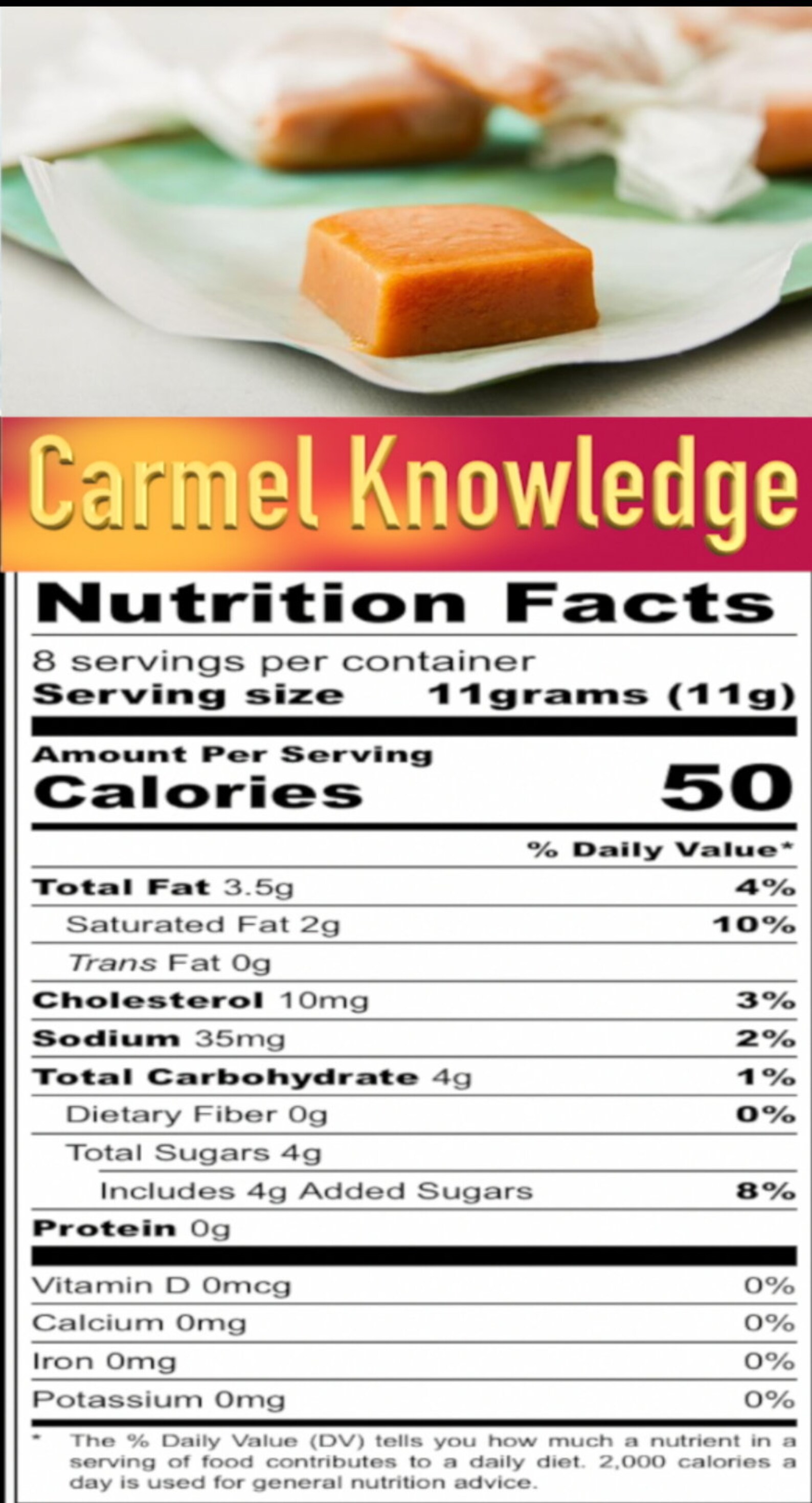 Carmel Knowledge "soft Buttery, Gourmet Sea Salt Caramel" One Pound ...