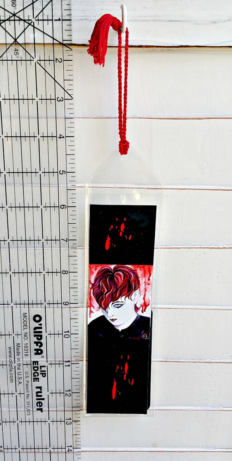 Vampire Art Bookmark, Emo Reader Gifts, Reading, Book Lover, Vampire ...