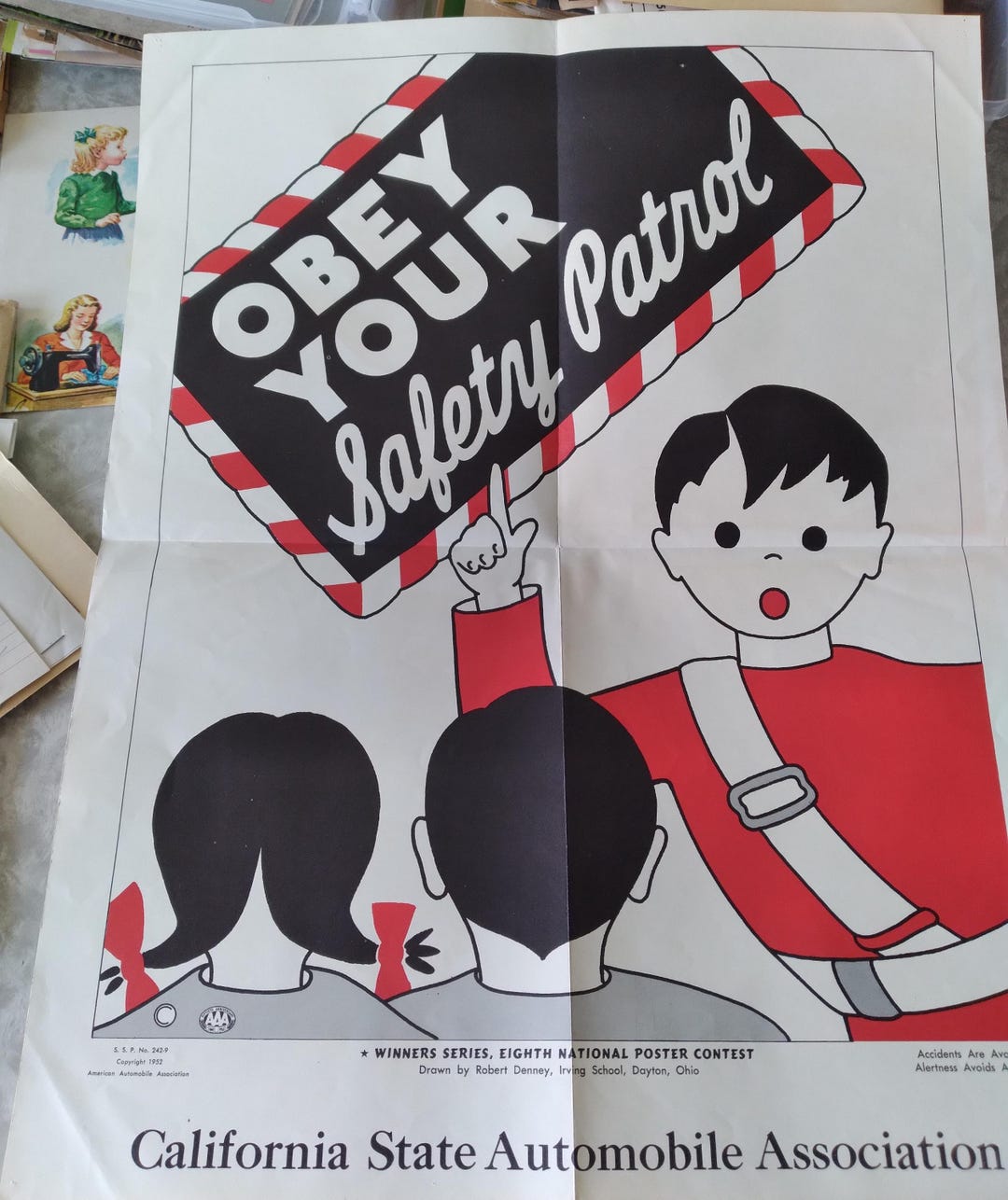Vintage 1952 Safety Patrol Poster - Etsy